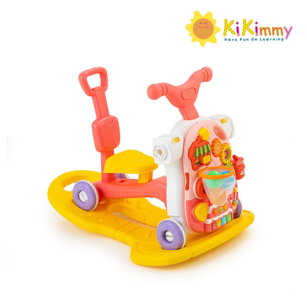 【kikimmy】五合一聲光益智成長型玩具(搖搖馬/學步車/滑步車/滑板車/學習桌)-銳祺寶企業有限公司Richpo